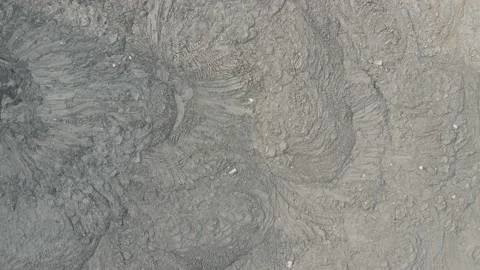 Drone aerial view of mud dirt ground in ... | Stock Video | Pond5