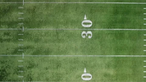 Drone angle of football field yard marke... | Stock Video | Pond5
