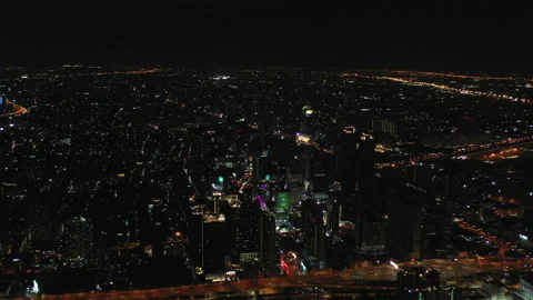 Drone Bangkok at Night High Altitude Hig... | Stock Video | Pond5