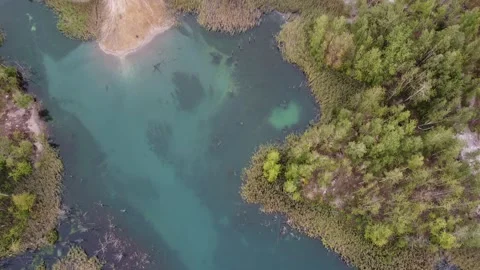 Drone Footage Aerial Top View Of Azure L... | Stock Video | Pond5