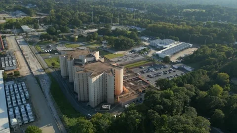 Drone footage Fulton County Jail Atlanta... | Stock Video | Pond5
