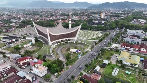 Drone Footage of The Grand Mosque of Wes... | Stock Video | Pond5