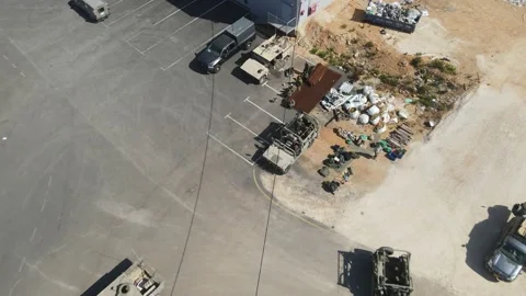 Drone footage of military ground forces ... | Stock Video | Pond5