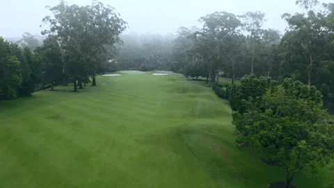 Drone, golf course and grass with landsc... | Stock Video | Pond5