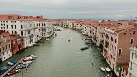 Drone panoramic view of Venice with trad... | Stock Video | Pond5