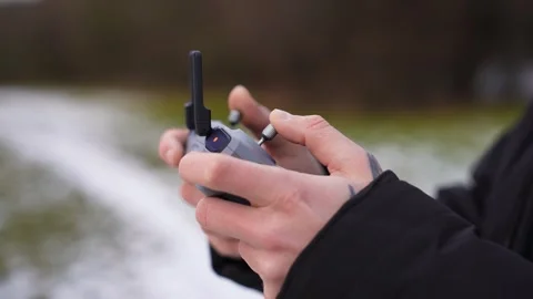 Drone Pilot Hands Operating Remote Contr... | Stock Video | Pond5