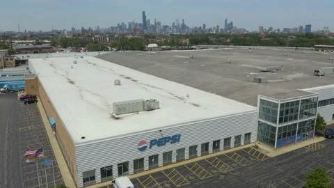 Drone Reveals Pepsi Warehouse Building o... | Stock Video | Pond5