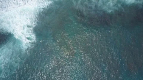 Drone shot aerial top view flyover foamy... | Stock Video | Pond5