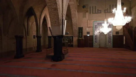 Drone shot from inside Faith Mosque in A... | Stock Video | Pond5