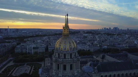 Drone shot in Paris, France reveals the ... | Stock Video | Pond5