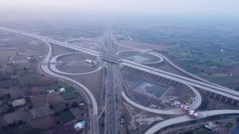 Drone shot of Samruddhi Mahamarg, Nagpur... | Stock Video | Pond5