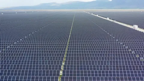 Drone takes off over endless fields of s... | Stock Video | Pond5