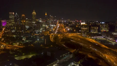Drone time lapse over the Atlanta connec... | Stock Video | Pond5
