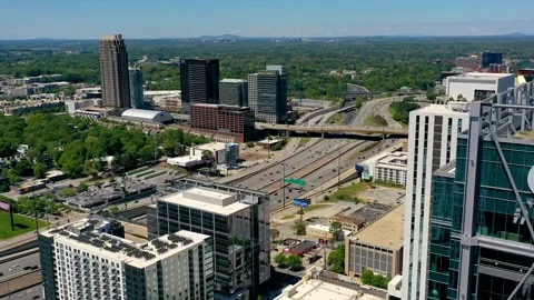 Drone timelapse passing Google tower to ... | Stock Video | Pond5