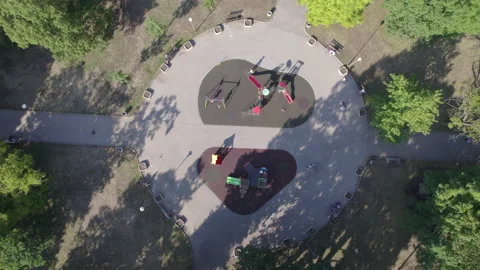 Playground Drone View Stock Footage ~ Royalty Free Stock Videos | Pond5