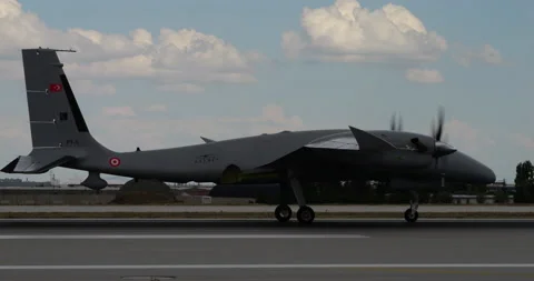 Drone UCAV UAV complete side view while ... | Stock Video | Pond5