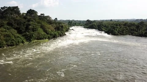 drone view of the beautiful Nile River i... | Stock Video | Pond5