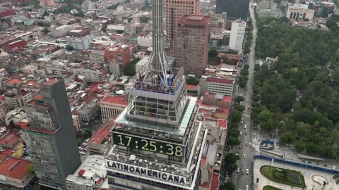 Drone view up close of rooftop and digit... | Stock Video | Pond5