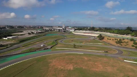 drone view of race track circuit in Braz... | Stock Video | Pond5