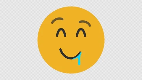 Drooling Face Animated Emoji on Transpar... | Stock Video | Pond5