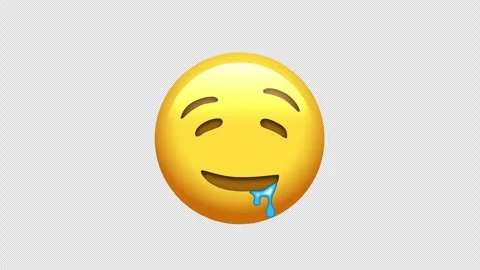 Drooling Face Emoji Animated on a Transp... | Stock Video | Pond5
