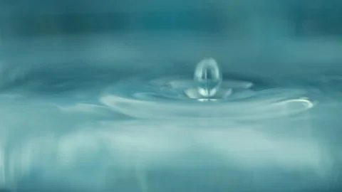 Drop is falling into water. Crystal clea... | Stock Video | Pond5