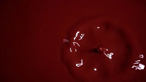 Drops of Red Blood Drip Into a Puddle of... | Stock Video | Pond5