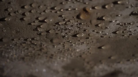Drops of water on the base plate. Improp... | Stock Video | Pond5