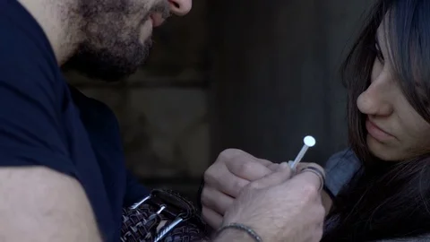 Drug Addict Couple Taking Heroin Togethe... | Stock Video | Pond5