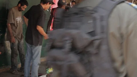 Drug addicts in a dangerous area of Sant... | Stock Video | Pond5