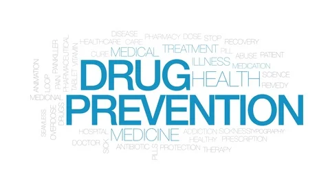 Drug prevention animated word cloud. Kin... | Stock Video | Pond5