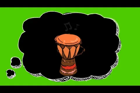 Drum African - Hand-Drawn Animation - th... | Stock Video | Pond5