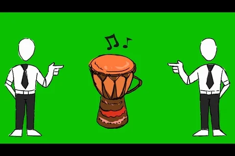 Drum African - Hand-Drawn Animation - me... | Stock Video | Pond5