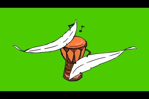 Drum African - Hand-Drawn Animation - fe... | Stock Video | Pond5