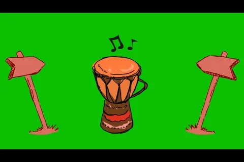 Drum African - Hand-Drawn Animation - bo... | Stock Video | Pond5