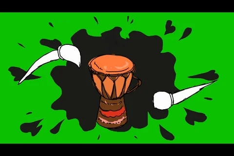 Drum African - Hand-Drawn Animation - sp... | Stock Video | Pond5