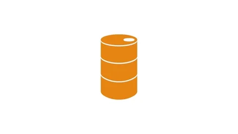 Drum container shape icon animation on b... | Stock Video | Pond5