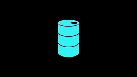 Drum container shape icon animation on b... | Stock Video | Pond5