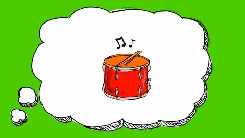 Drum - Hand-Drawn Animation - thinking b... | Stock Video | Pond5
