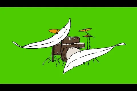 Drum kit - Hand-Drawn Animation - feathe... | Stock Video | Pond5