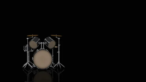 Drums turns on itself animation | Stock Video | Pond5
