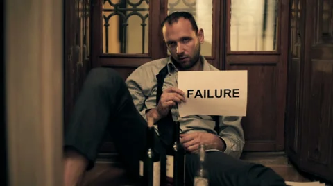 Drunk businessman showing failure sign, ... | Stock Video | Pond5