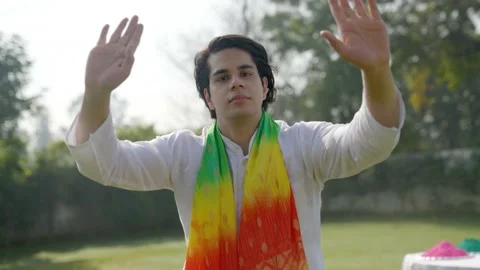 Drunk Indian man dancing in a park in tr... | Stock Video | Pond5