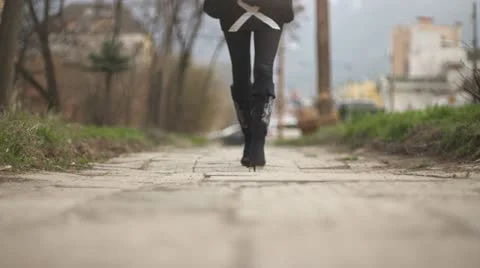 Drunk Woman Walking | Stock Video | Pond5