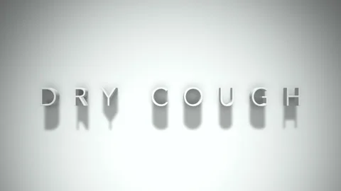 dry cough 3D title animation with shadow... | Stock Video | Pond5
