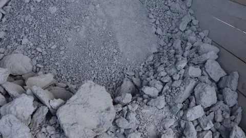 Dry crushed limestone rubble and fine gr... | Stock Video | Pond5