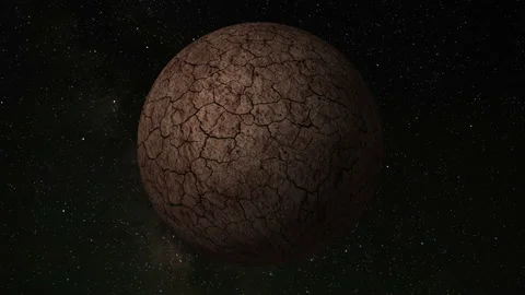 Dry globe earth in space planet | Stock Video | Pond5