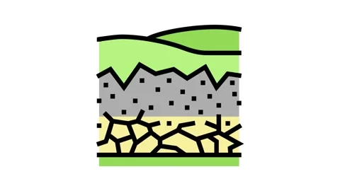 dry river color icon animation | Stock Video | Pond5