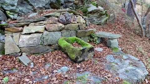 Dry source of spring water in mountain | Stock Video | Pond5