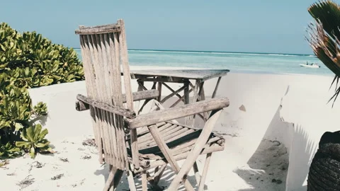 Dry Sun-Faded Table and Chair Overlookin... | Stock Video | Pond5